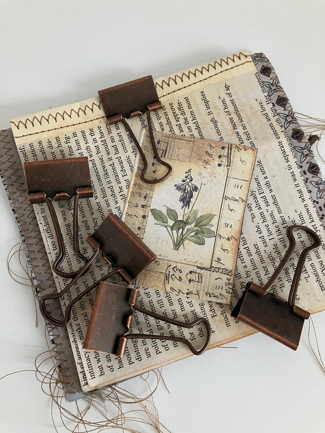 Bronze Fold Back Clips, Medium Metal Bulldog Clip, Paper Clips, Journal ...