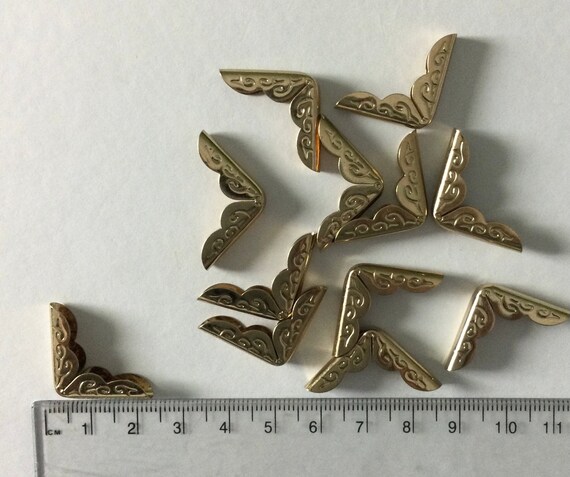 Twelve Gold Page Corner Protectors for Junk Journals | Etsy UK