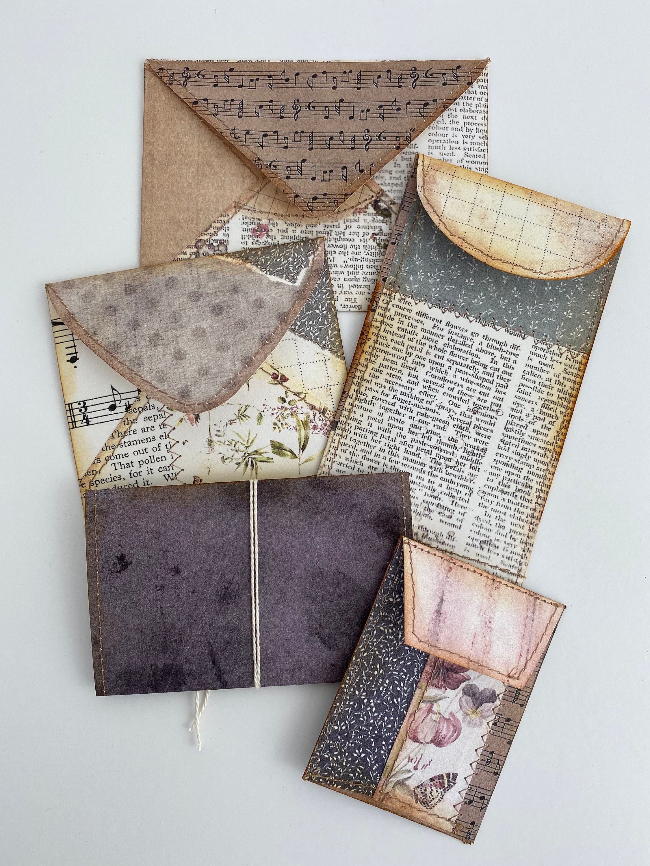 Set of Five Small Fairy Envelopes for Junk Journaling Journal - Etsy