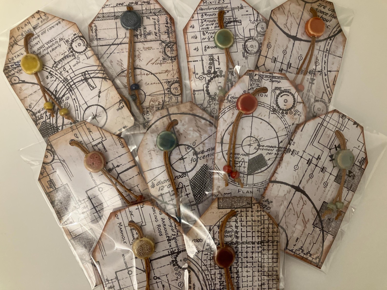 Handmade Ceramic Beaded Journal Closure: Bookmark Planner Embellishment ...