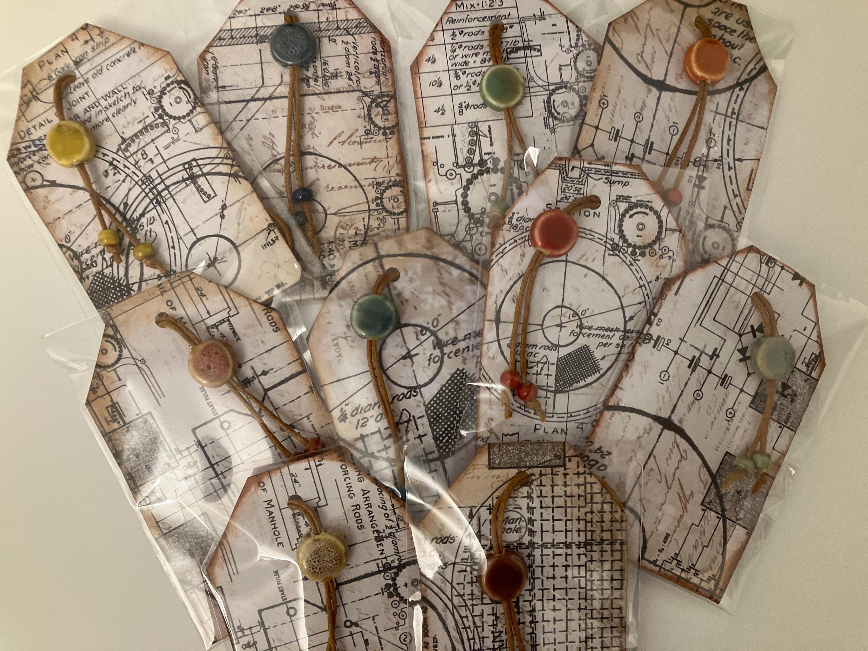 Handmade Ceramic Beaded Journal Closure: Bookmark Planner Embellishment ...