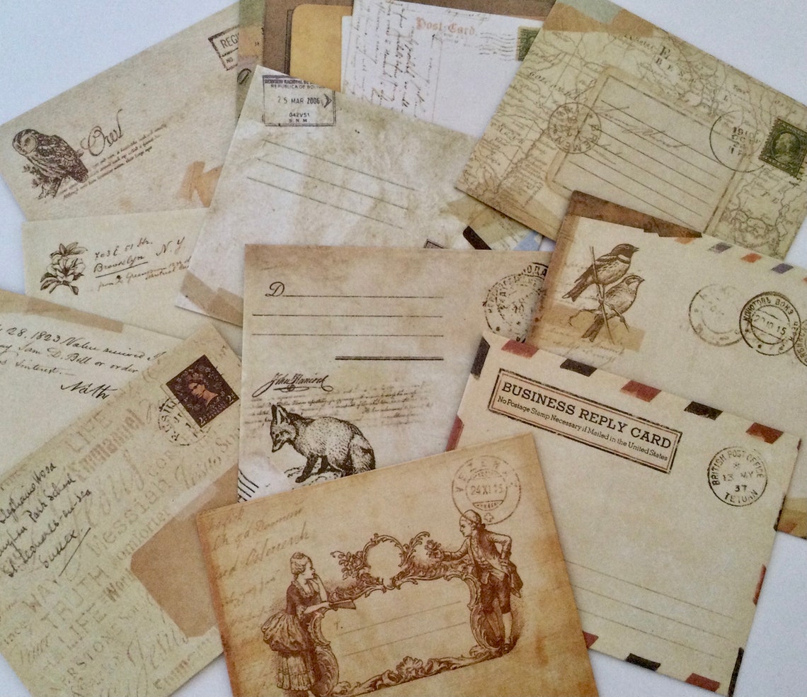Junk Journal Envelopes Journal Ephemera Mini Retro - Etsy Australia