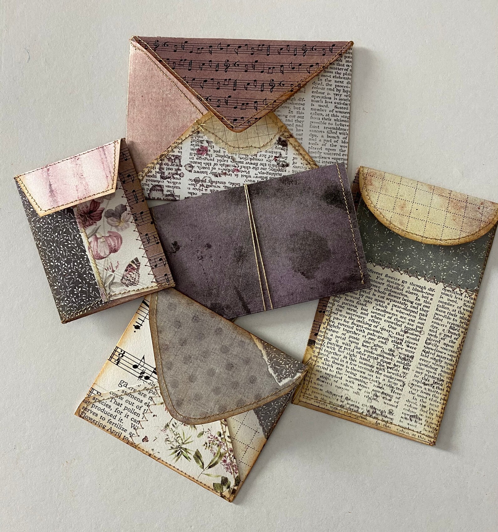 Set of Five Small Fairy Envelopes for Junk Journaling Journal | Etsy