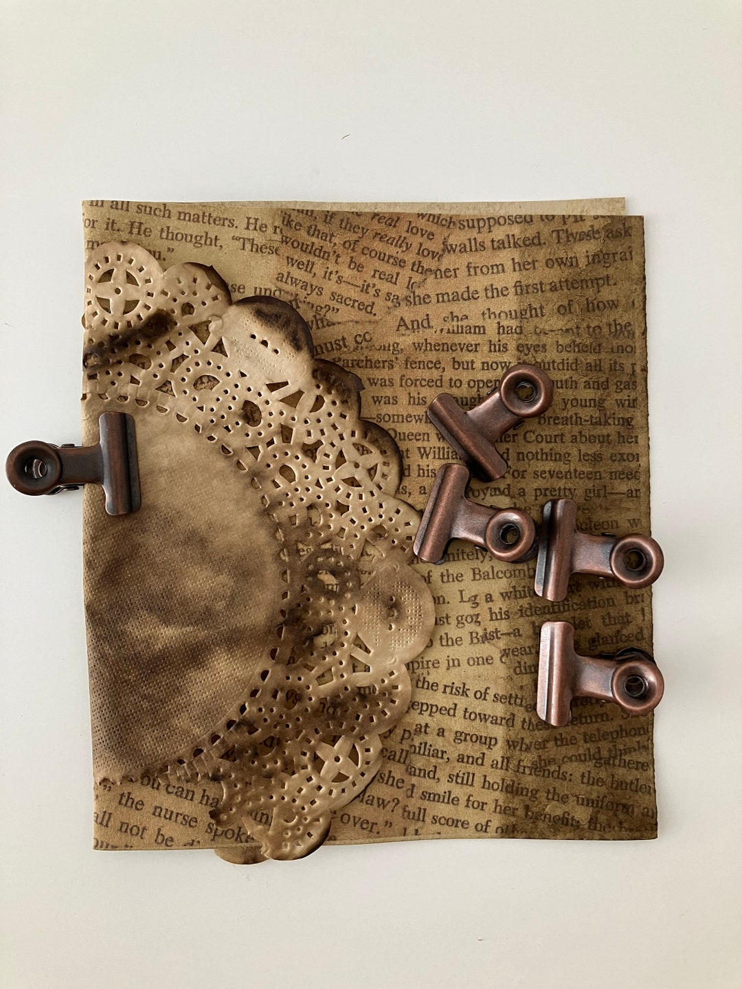 Small Red Copper Binder Clips, Metal Bulldog Clip, Vintage Paper Clips ...