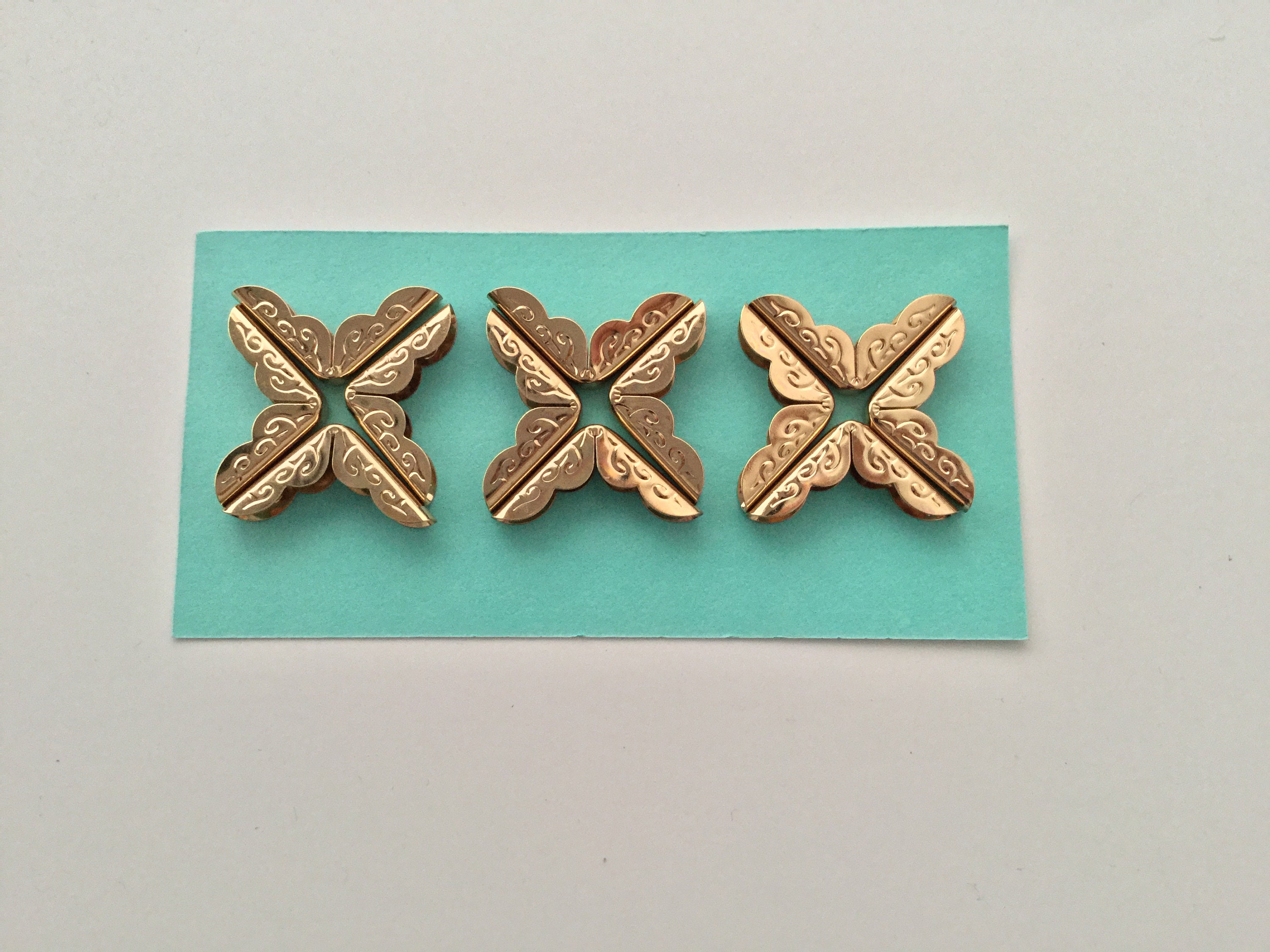 Twelve Gold Page Corner Protectors for Junk Journals - Etsy UK