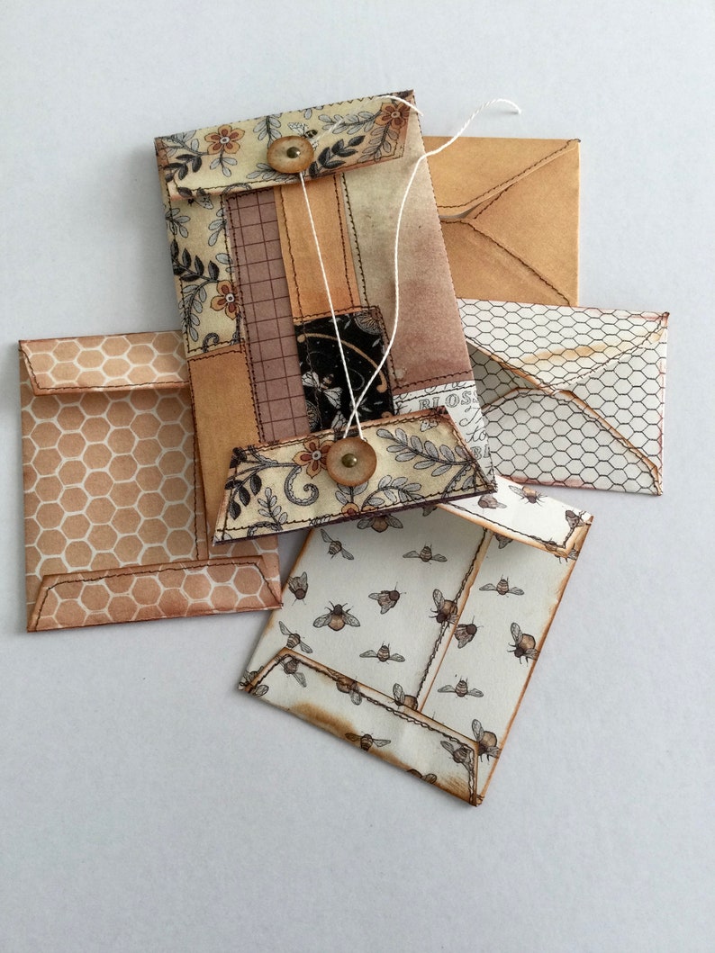 Bee Themed Handmade Journal Ephemera Bee Envelope Set Junk | Etsy
