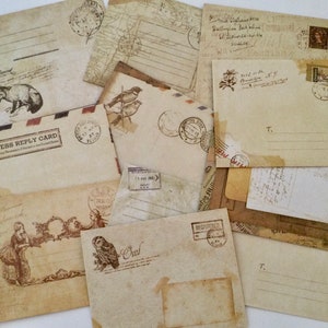 Junk Journal Envelopes, Journal Ephemera, Mini Retro Envelopes, Pockets ...