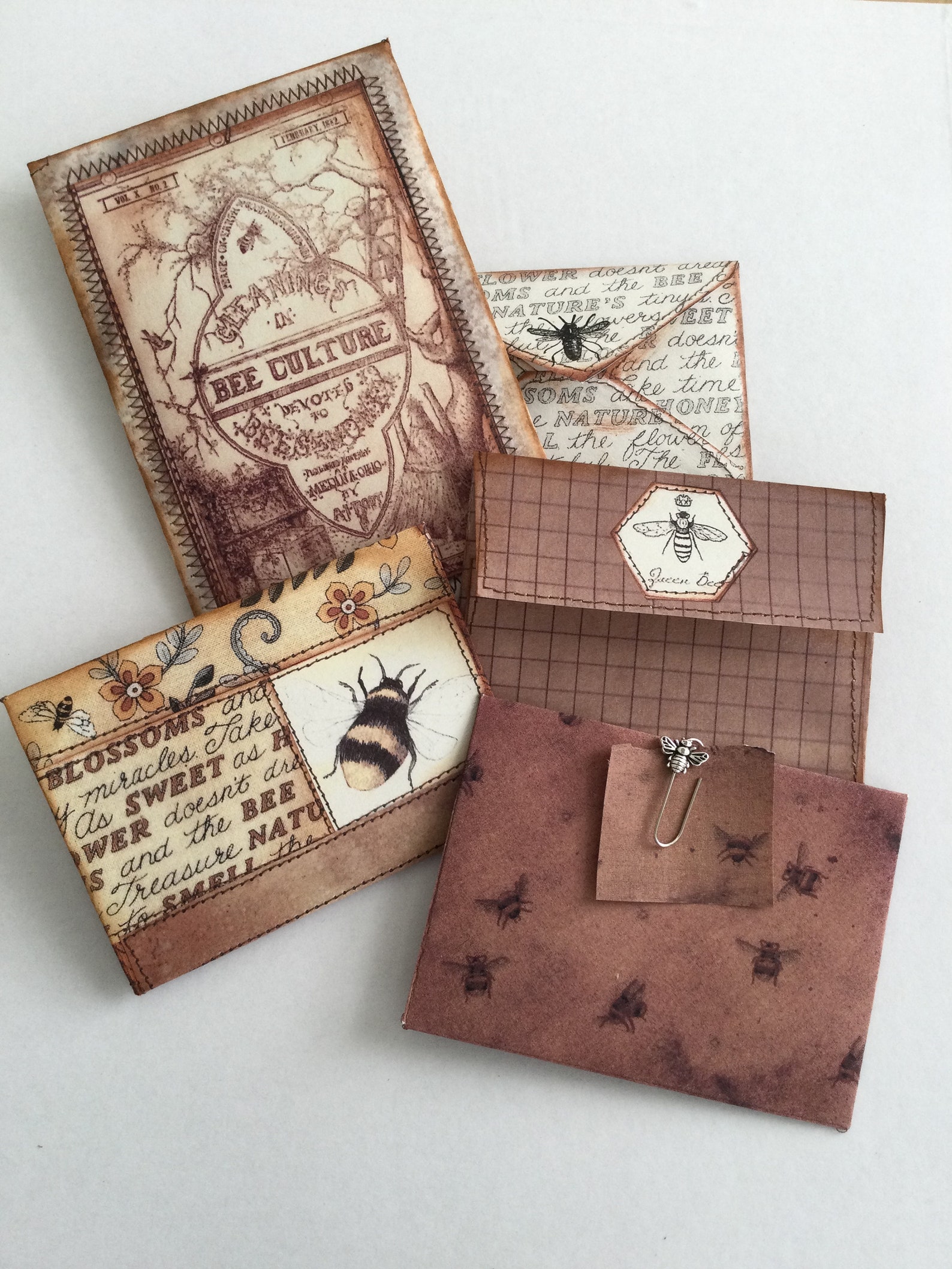 Bee Themed Envelopes Junk Journal Ephemera Bee Journal - Etsy