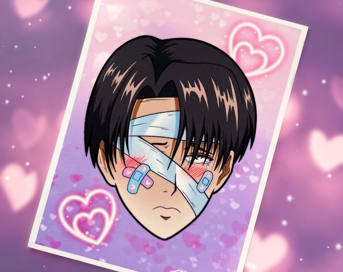 Attack on Titan Sad Cry Baby Levi Art Print - Etsy