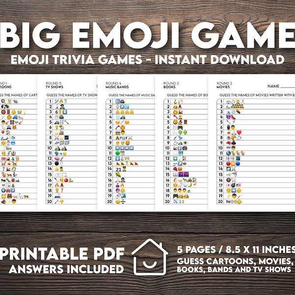 Emoji Movie Pictionary - Etsy