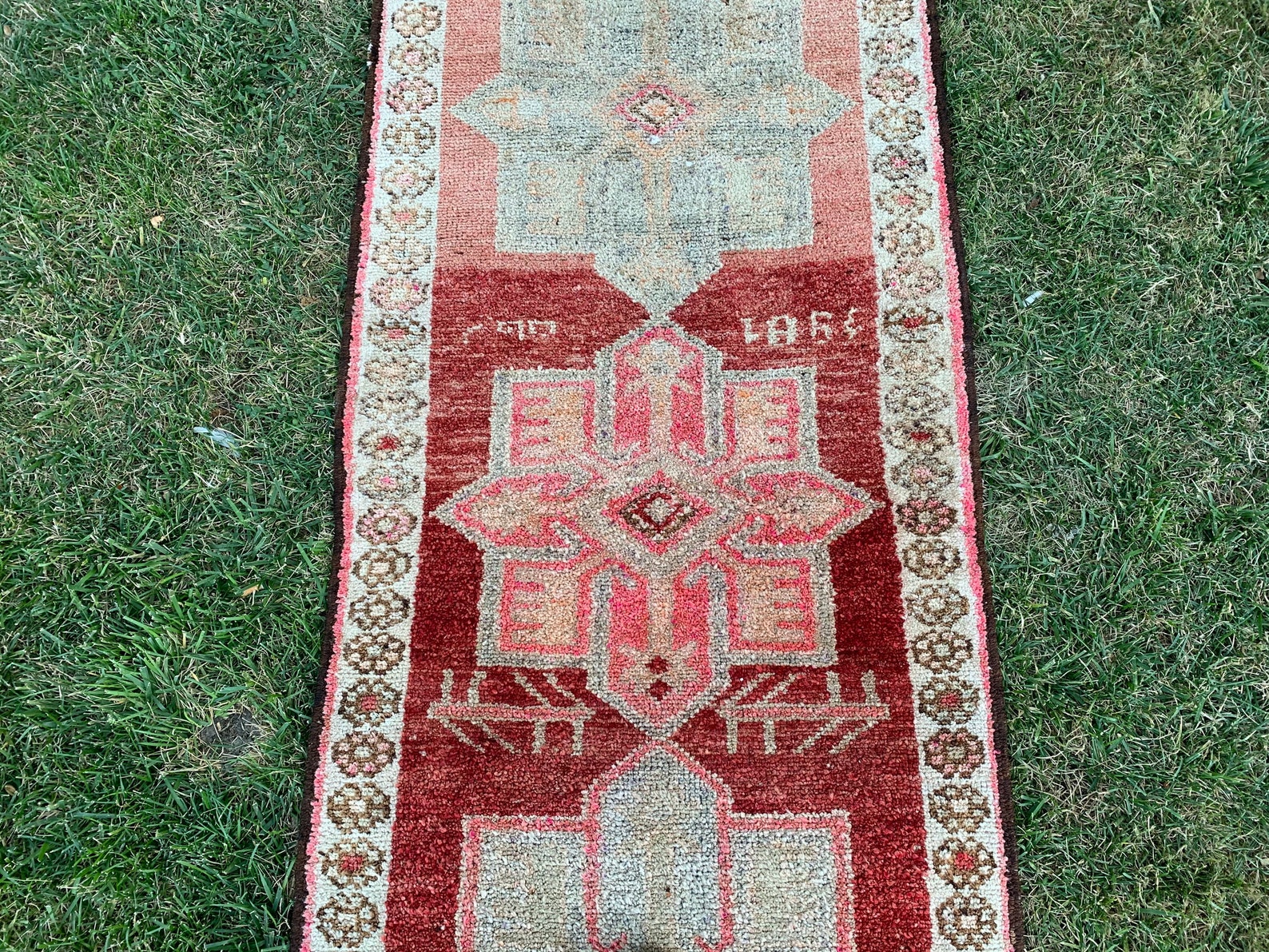 26x101 feet Vintage Hand Made Kurdish Wool Rug Hallway Etsy