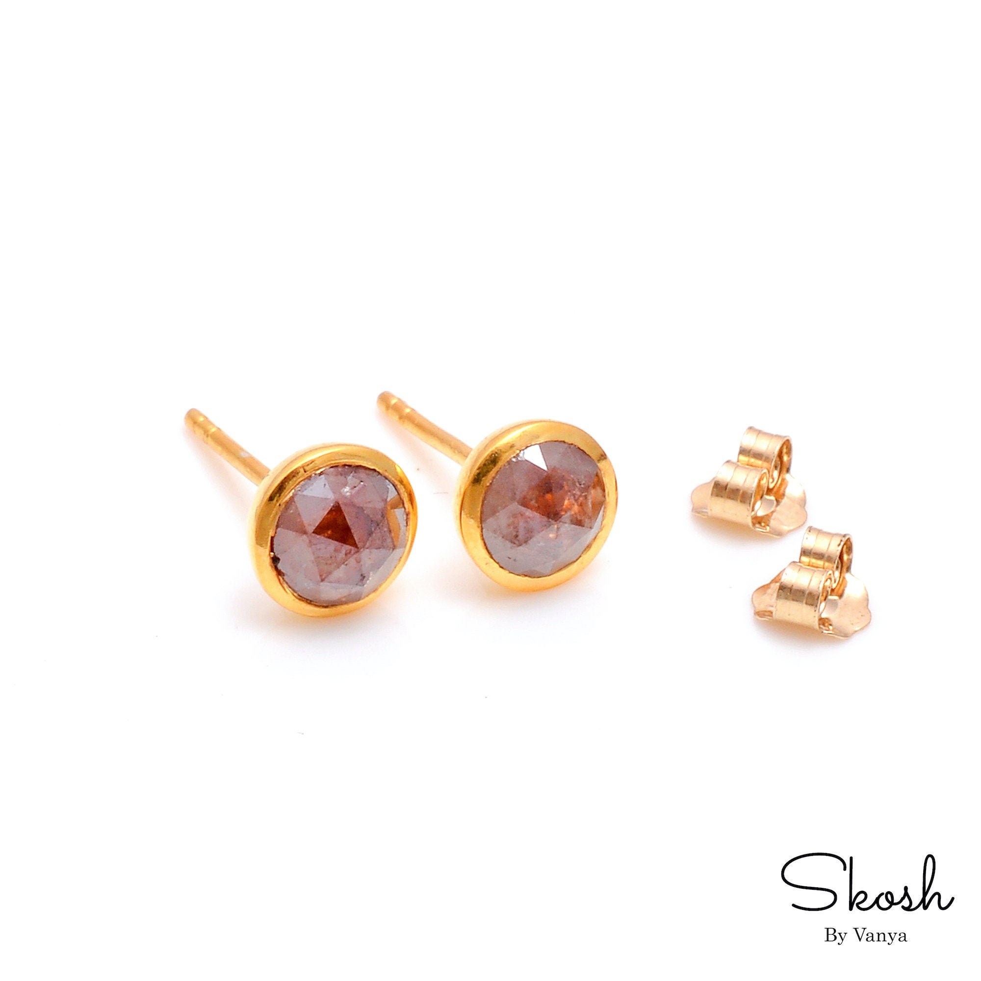 Red Diamond Earrings For Men