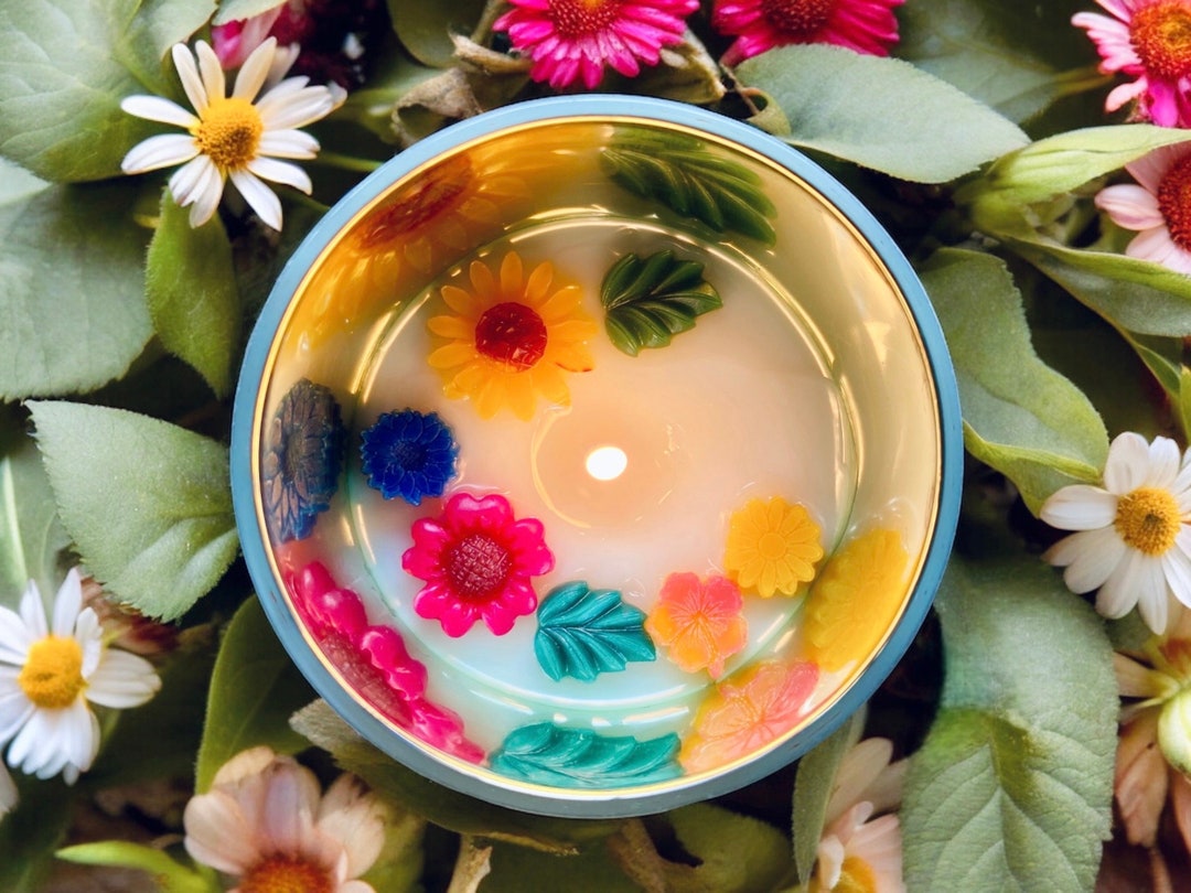 Wildflower Candle: Honey and Wildflowers Scented Coconut Wax Candle ...