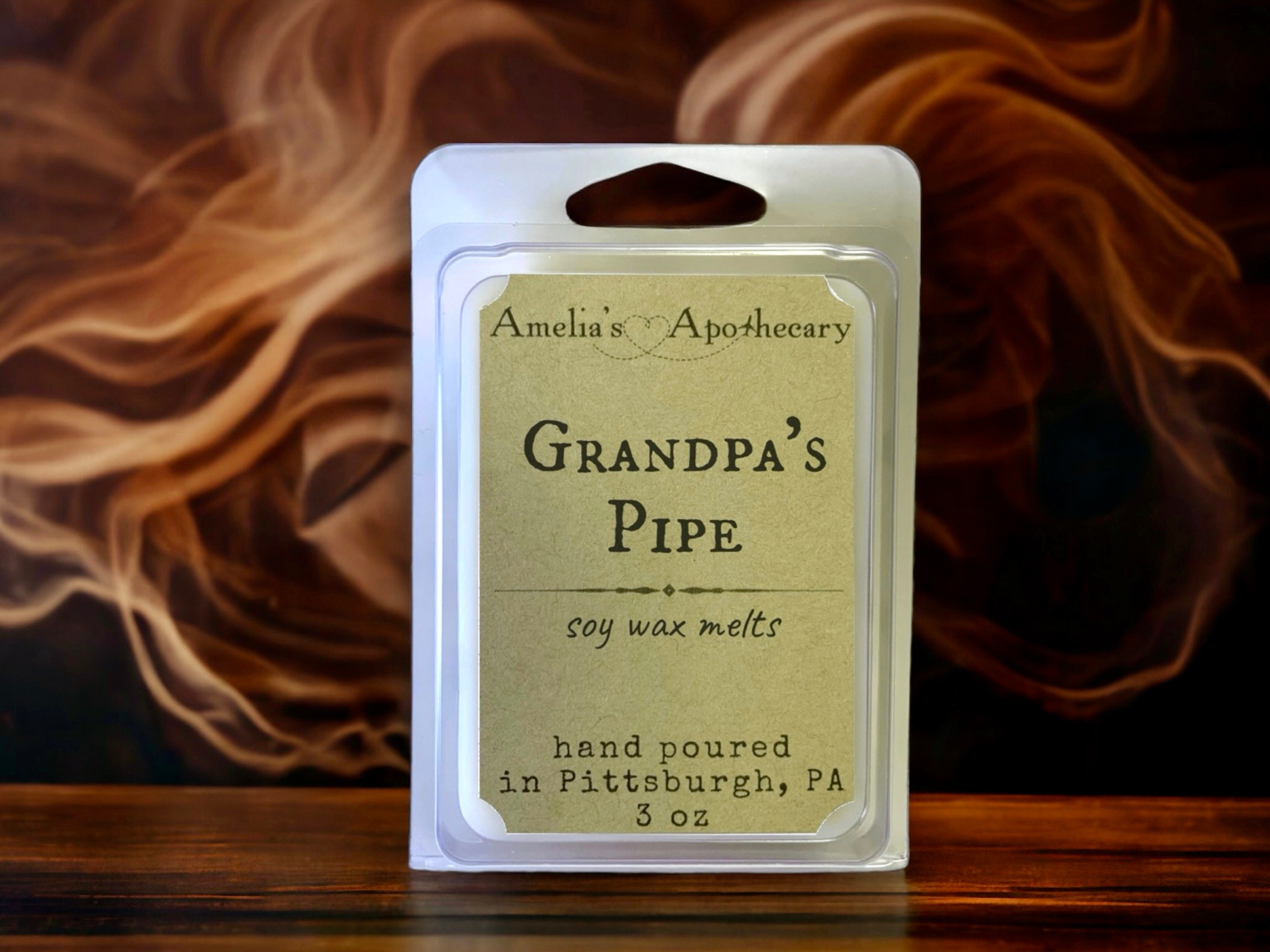 Grandpas Pipe Wax Melts, Pipe Tobacco Wax Melt, Custom Blend Fragrance ...