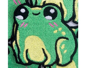 Wizard Frog Iron on Patch Patches Frog Patches Iron on - Etsy