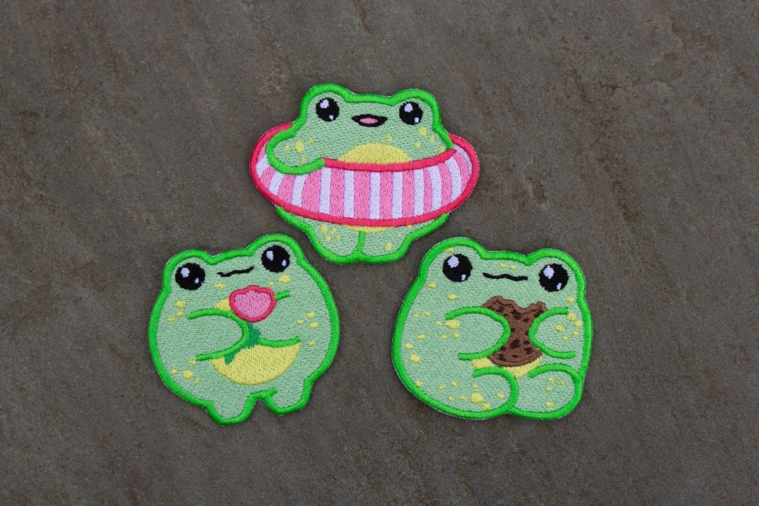 Adorable Kawaii Frog Patches - Multiple Designs and Colours! - Etsy