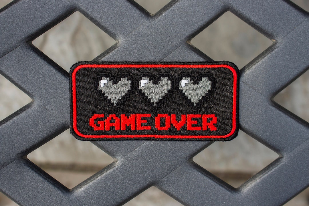 Game Over Patch - Pixel Hearts - Etsy