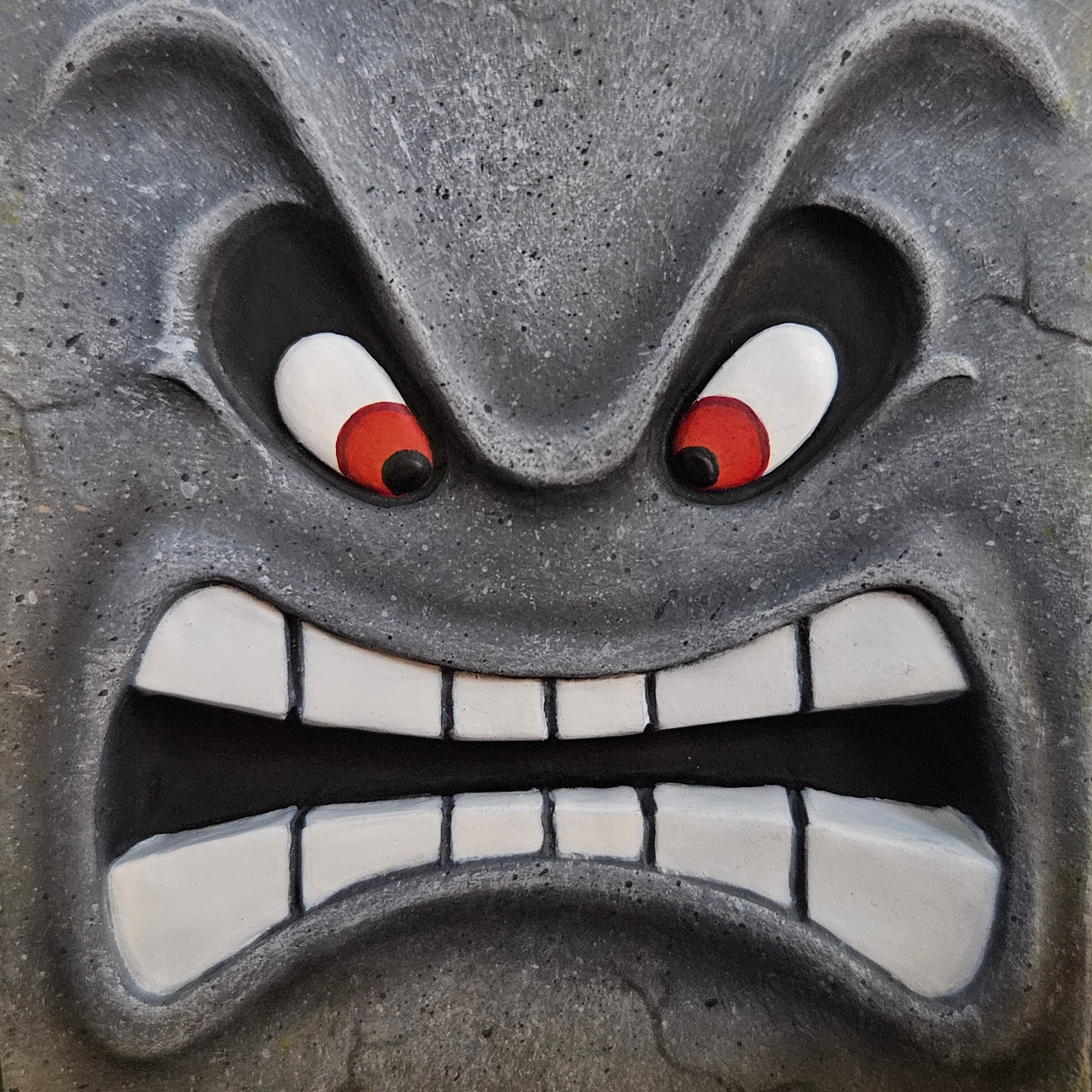 Thwomp Figure From the Super Mario Saga - Etsy