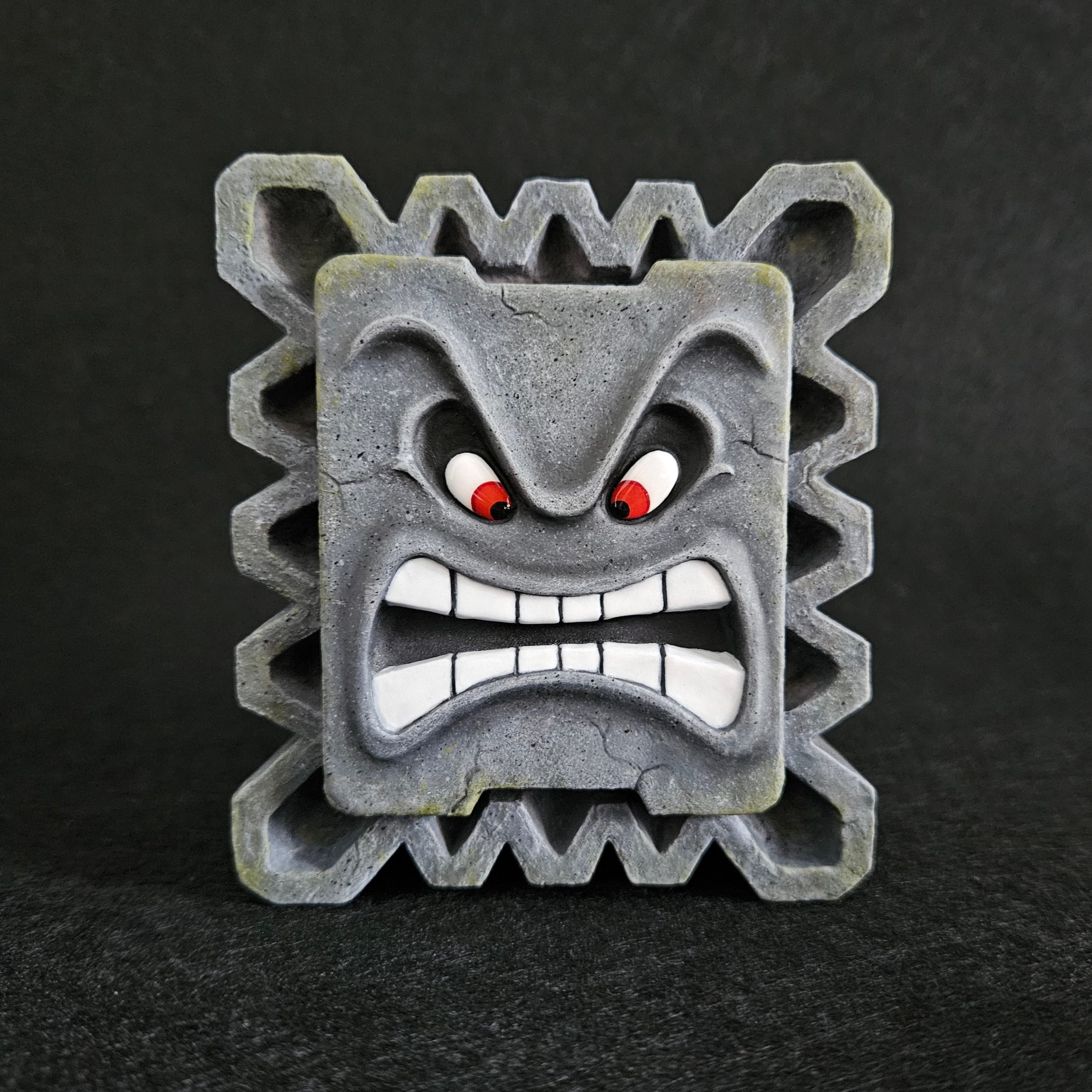Thwomp Figure From the Super Mario Saga - Etsy