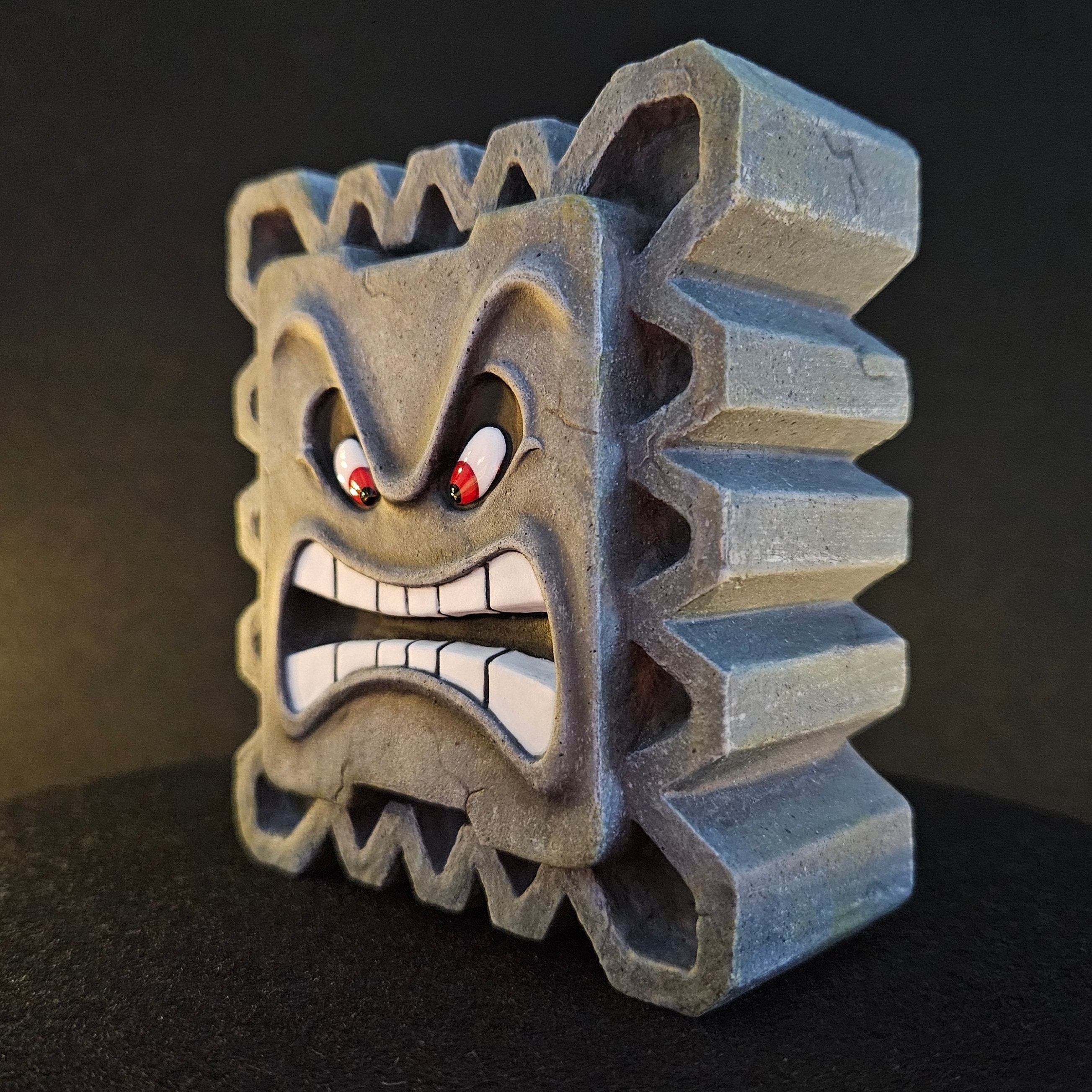 Thwomp Figure From the Super Mario Saga - Etsy