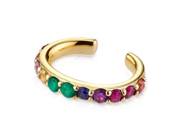 Gemstone Ear Cuff - Etsy