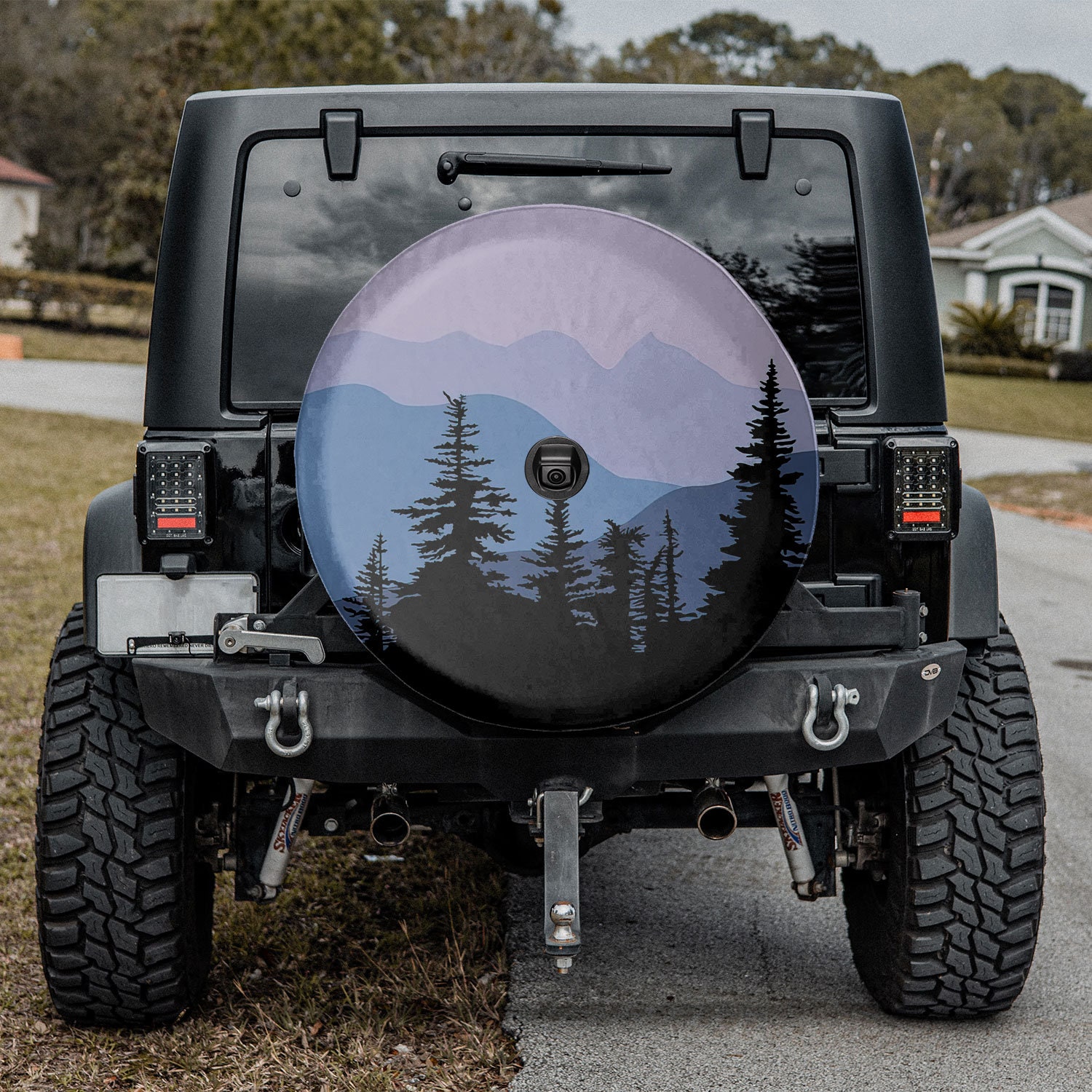 Mountain Sunset Blue Spare Tire Cover sold by Sporting Casandra | SKU ...
