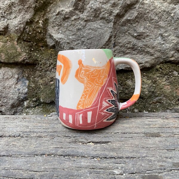 Sgraffito Mug - Etsy