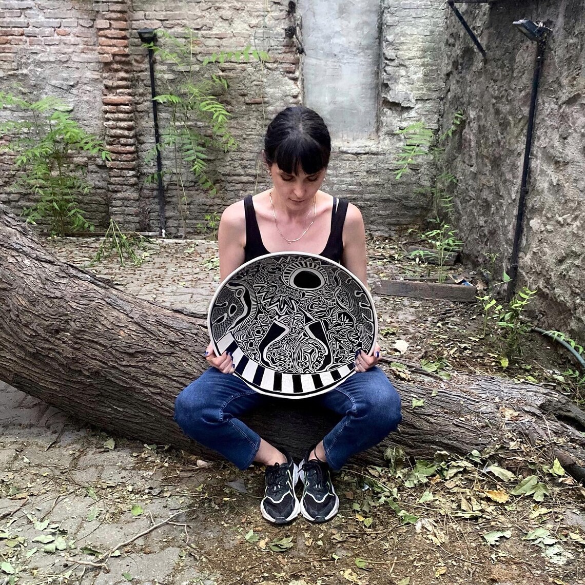 Uniquely Designed Huge Handmade Sgraffito Ceramic Bowl - Etsy