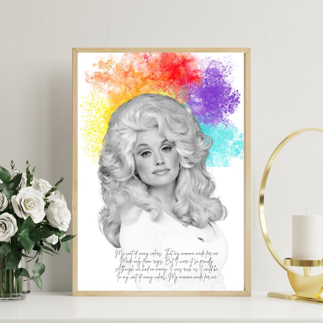 Dolly Parton Song Print | Dolly Parton Digital Download Wall Art ...