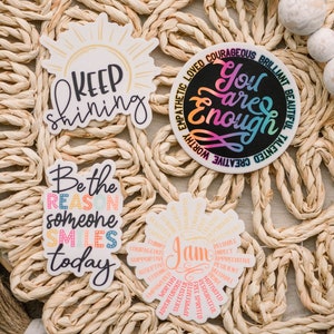 Pack of 50 Stickers, Keep Shining Vinyl Decal, Scrapbook Sticker ...