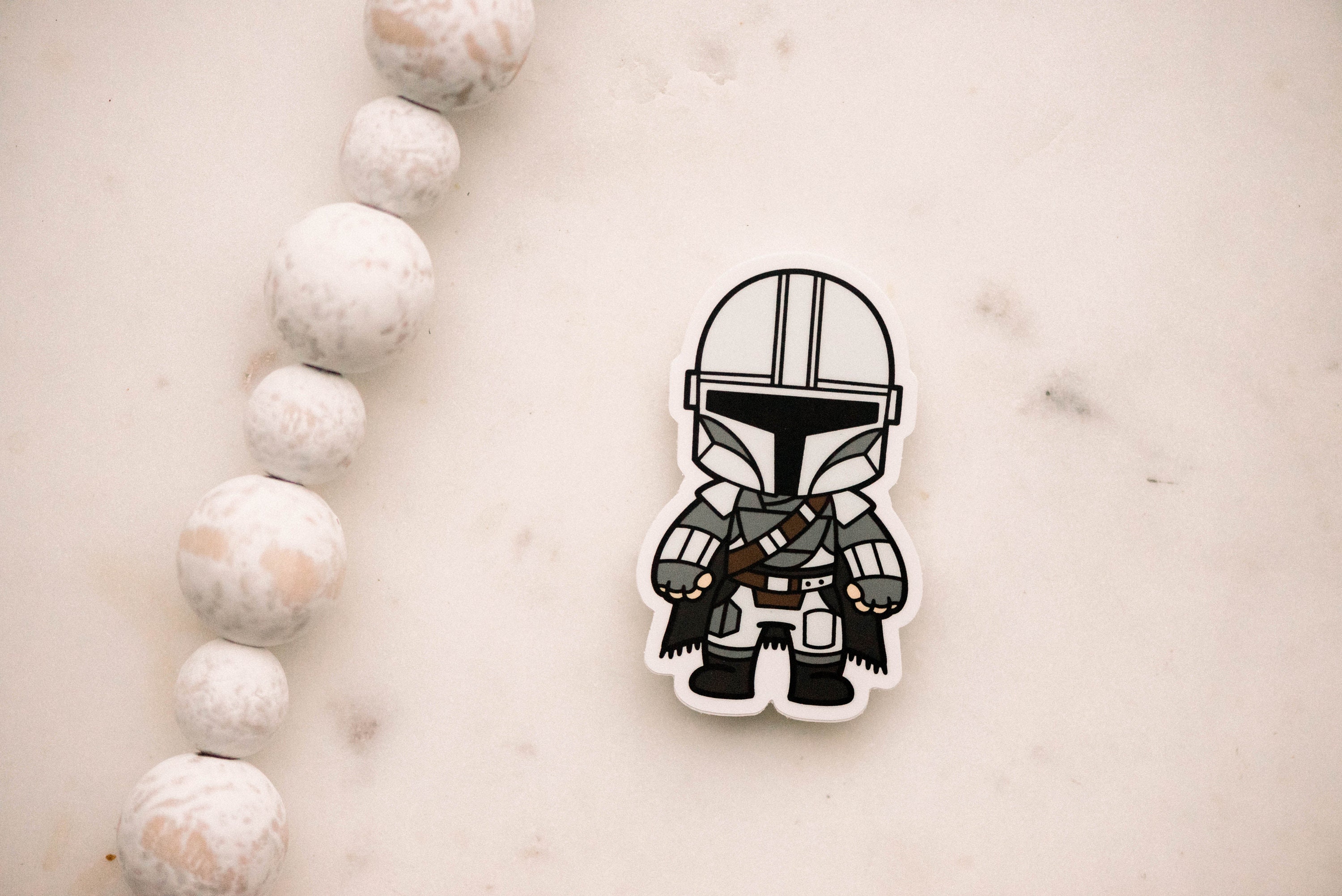 Mandalorian Sticker Cartoon Vinyl Decal 3x3 in. | Etsy