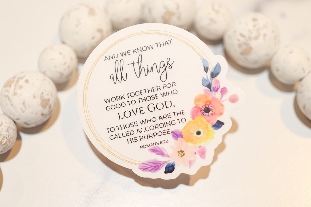 All Things Romans Christian Sticker, Religious Label, Bible Verse Decal ...