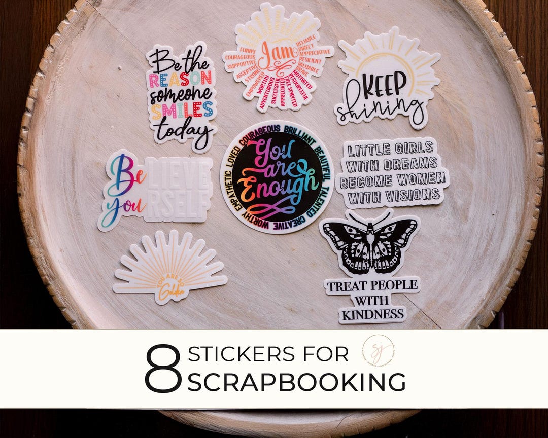 Encouraging Vinyl Sticker Pack: Kindness, Self-care, Mindfulness (8 ...