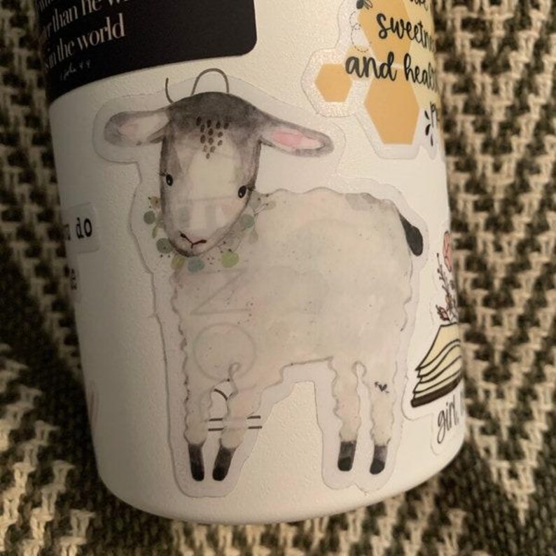 Lamb Sticker, Farm Animal Label, Die Cut Decal, Vinyl Stickers ...