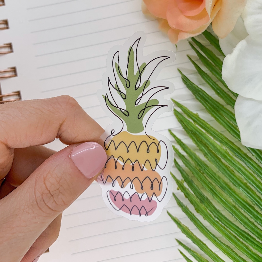 Pineapple Sticker, Scrapbook Stickers, Water Bottle Sticker, Fruit ...