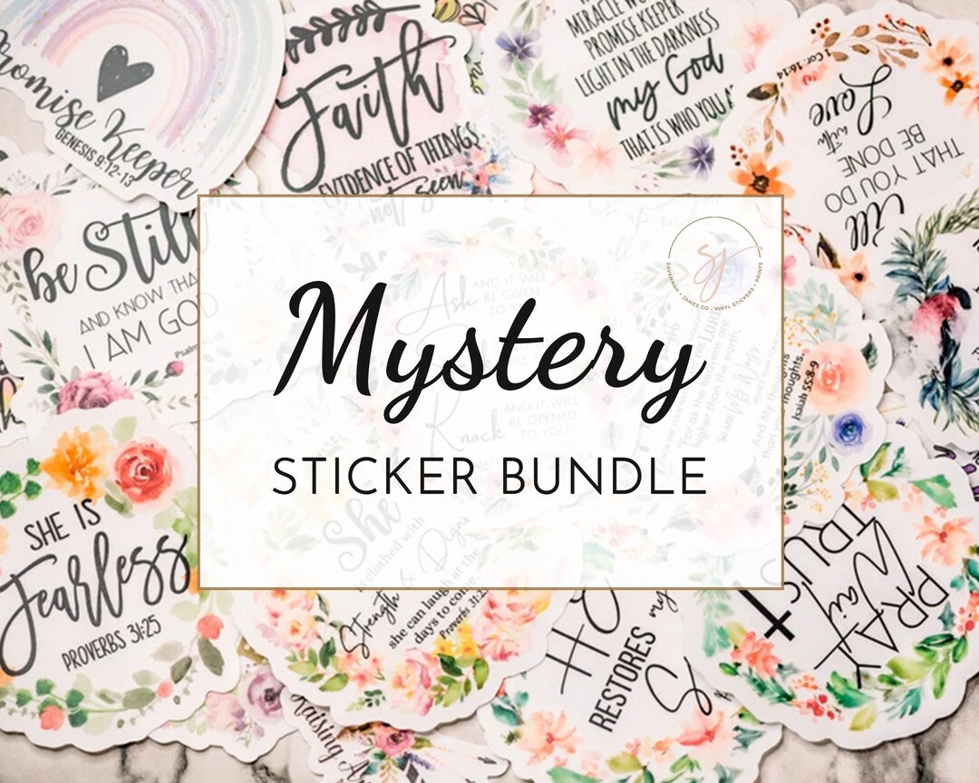 Mystery Sticker Bundle: 25 Waterproof Vinyl Decals - Etsy