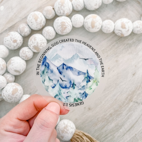 In the Beginning God Created the Heavens and the Earth - Etsy