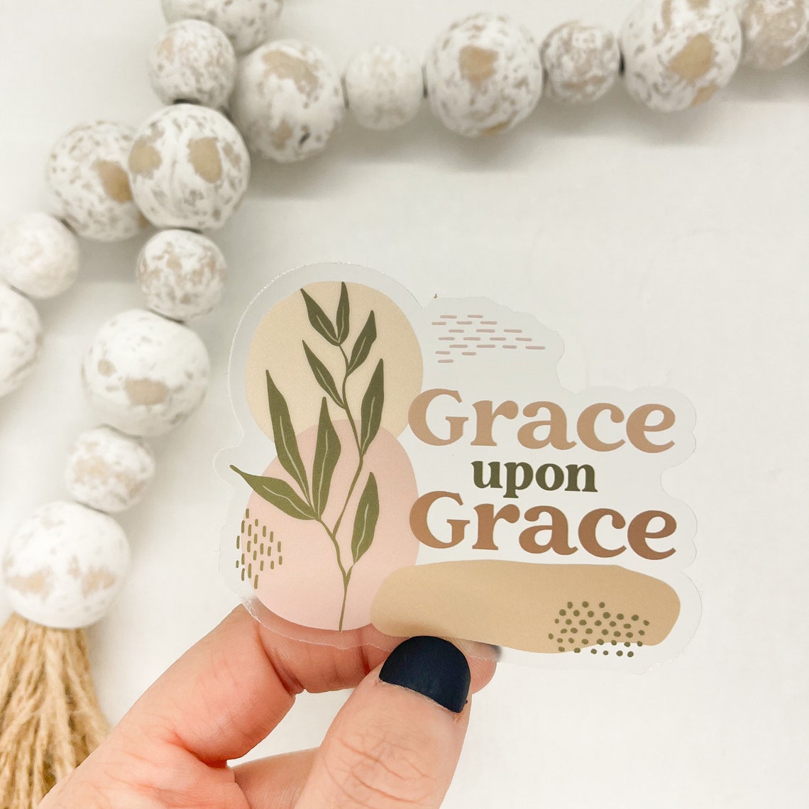 Grace Upon Grace Sticker Christian Sticker Water Bottle - Etsy