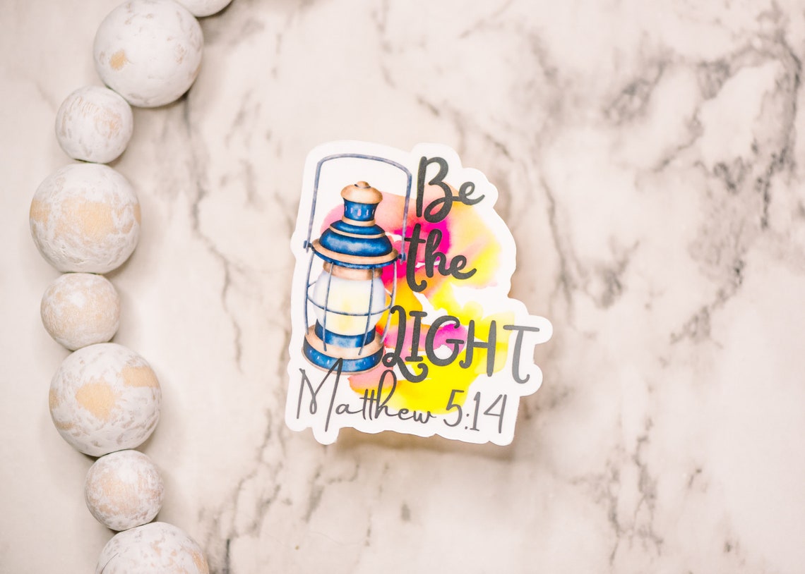 Be the Light Sticker Pack: Christian Quote, Waterproof Vinyl Decals - Etsy