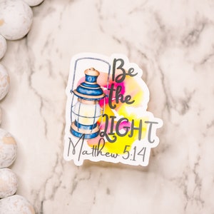 Be the Light Sticker Pack: Christian Quote, Waterproof Vinyl Decals - Etsy
