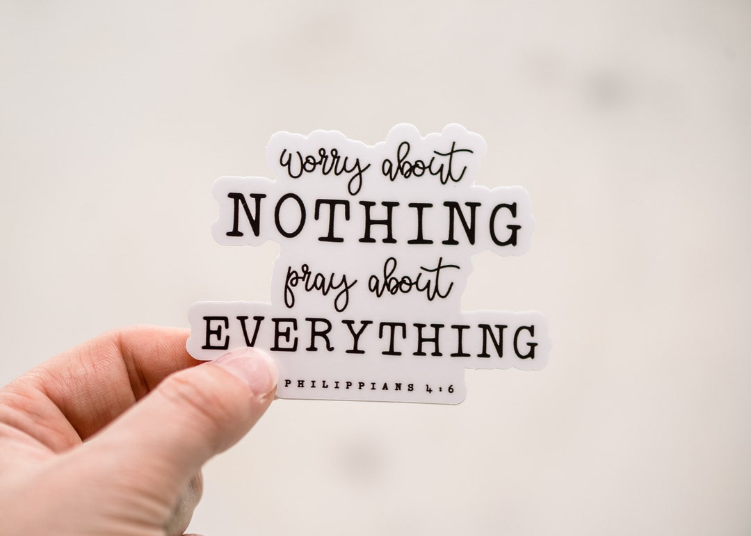 Pack of 50 - Pray About Everything Sticker, Christian Quote Sticker ...