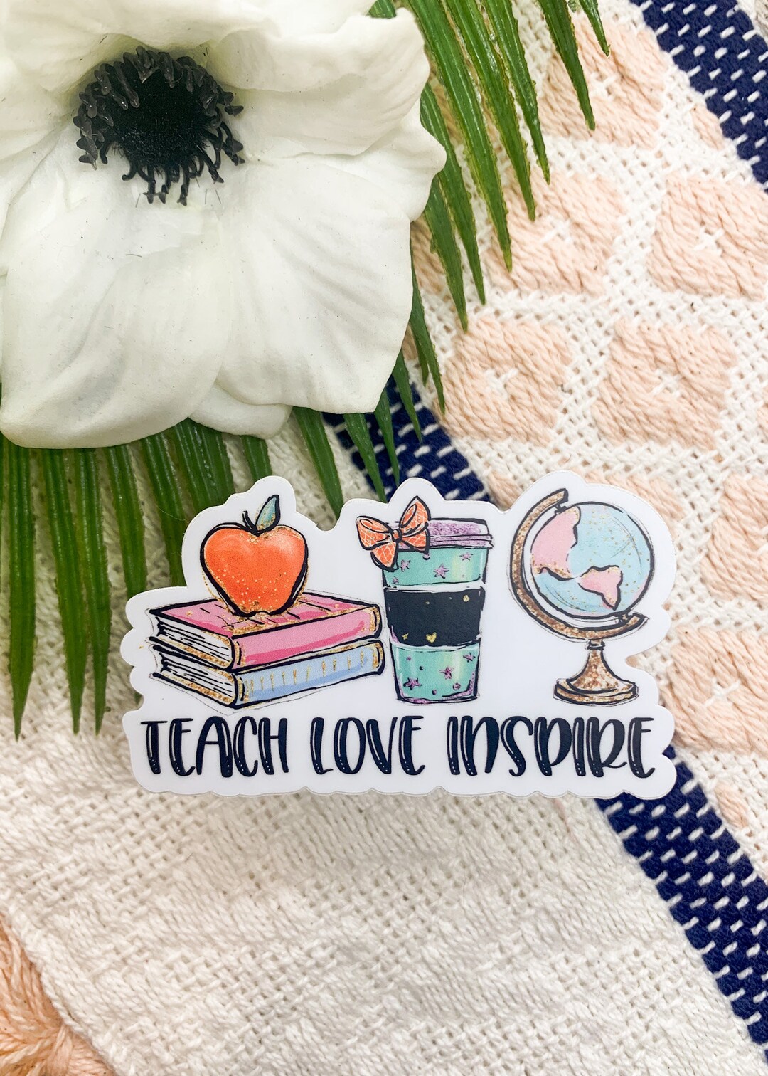 Teach Love Inspire Sticker, Labor Day Sticker, Teacher Decals, Laptop ...