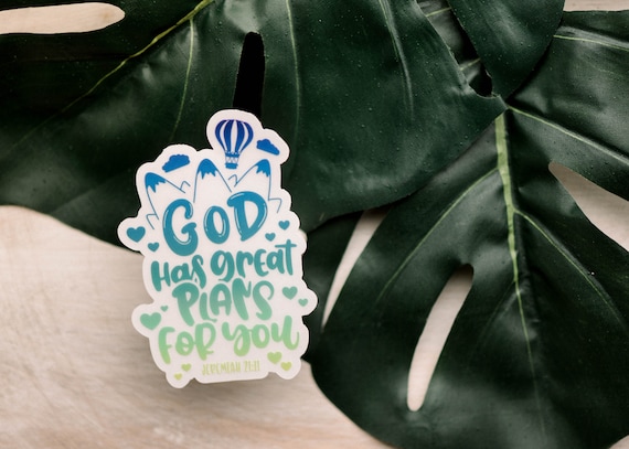 God Has Great Plans for You Religious Sticker Christian | Etsy