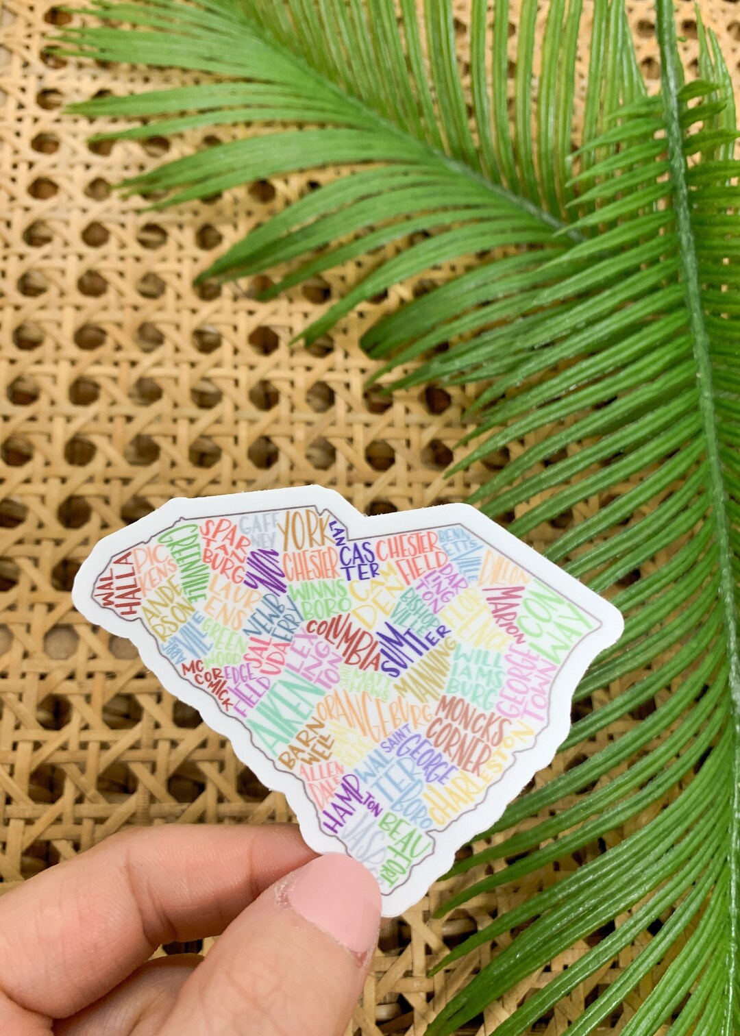 South Carolina Sticker, South Carolina Map Decal, Vinyl Sticker ...