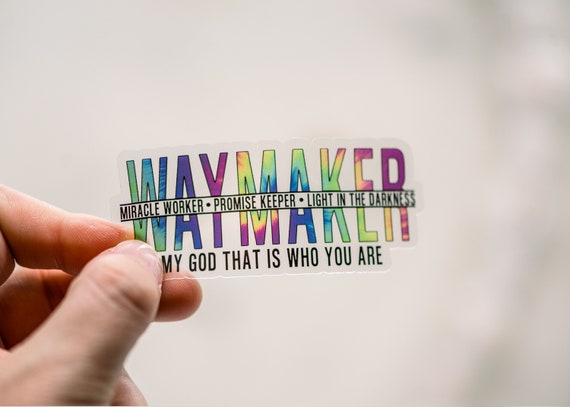 Waymaker Rainbow Die Cut Clear Religious Car Bumper Sticker | Etsy
