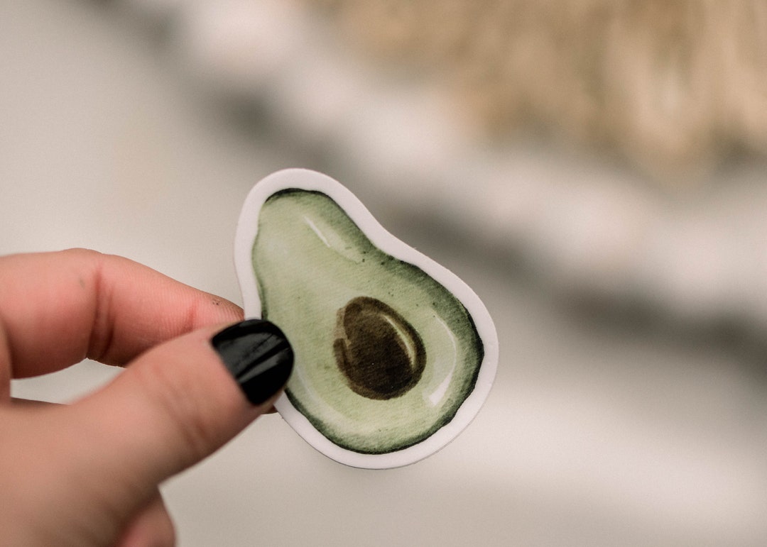 Avocado Sticker, Vinyl Stickers, Fruit Label, Waterproof Decal, Mini ...
