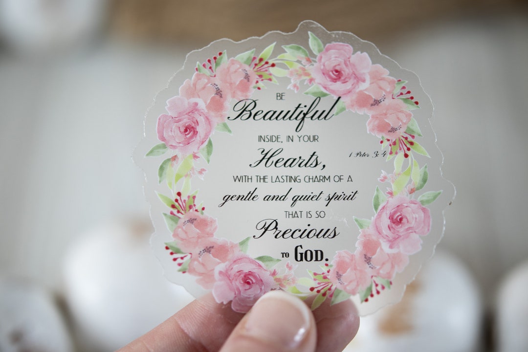 Precious to God Clear Floral Sticker, Christian Stickers, Vinyl Decal ...