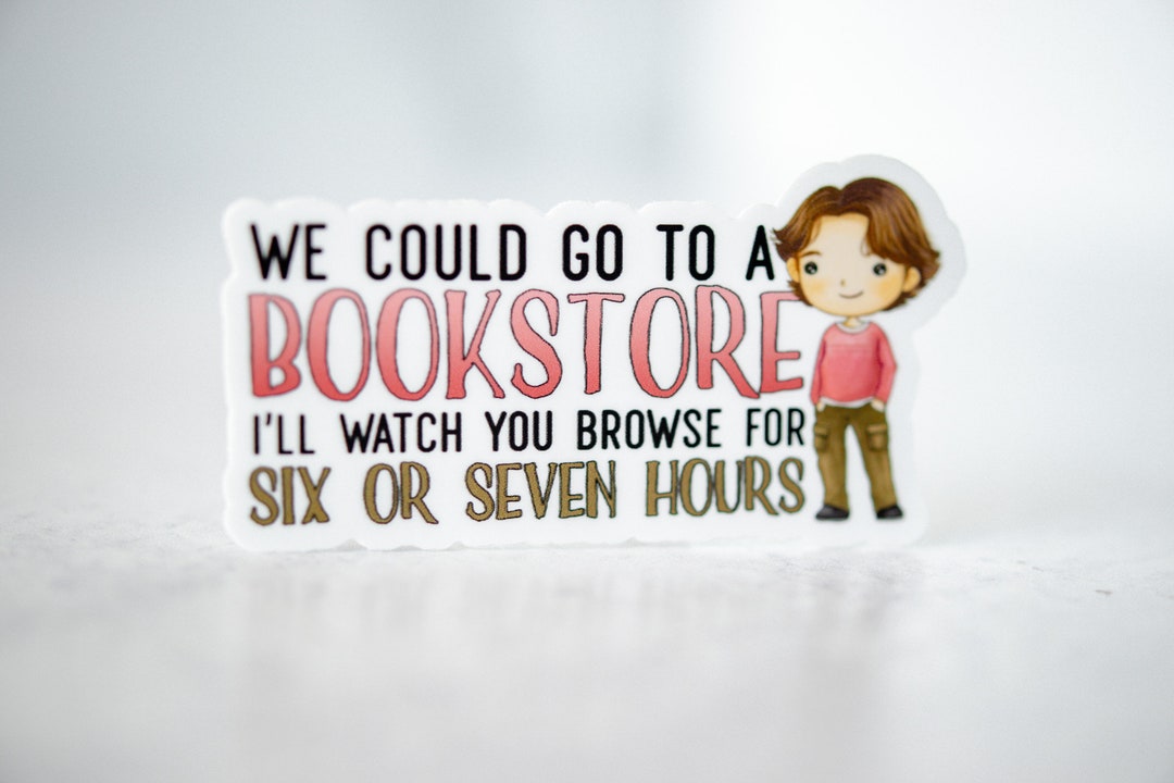 Book Sticker, Bookish Decal, Cute Label, Water Bottle Sticker, Vinyl ...