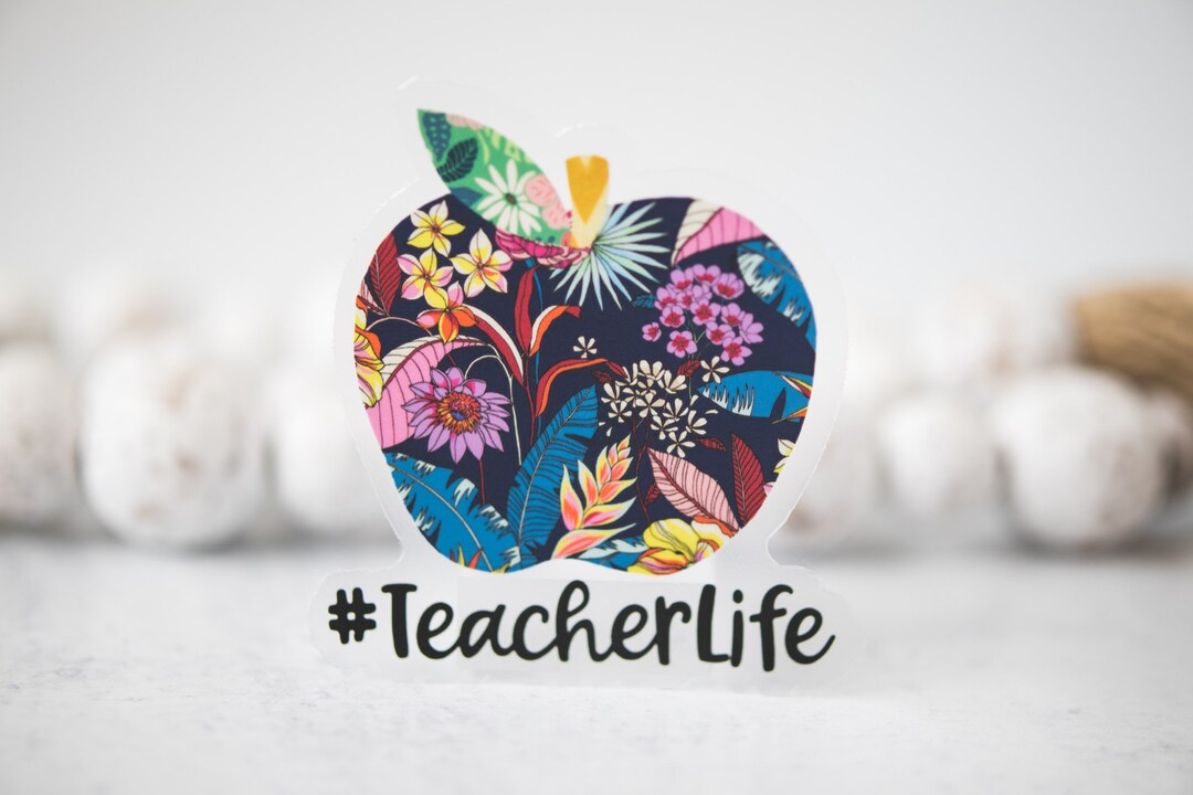 Teacher Life Stickers, Back to School Sticker, Apple Decal, Education ...