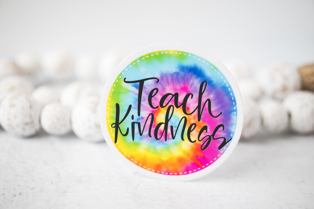 Teach Kindness Sticker, Colorful Decal, Car Accessories, Bumper Decal ...
